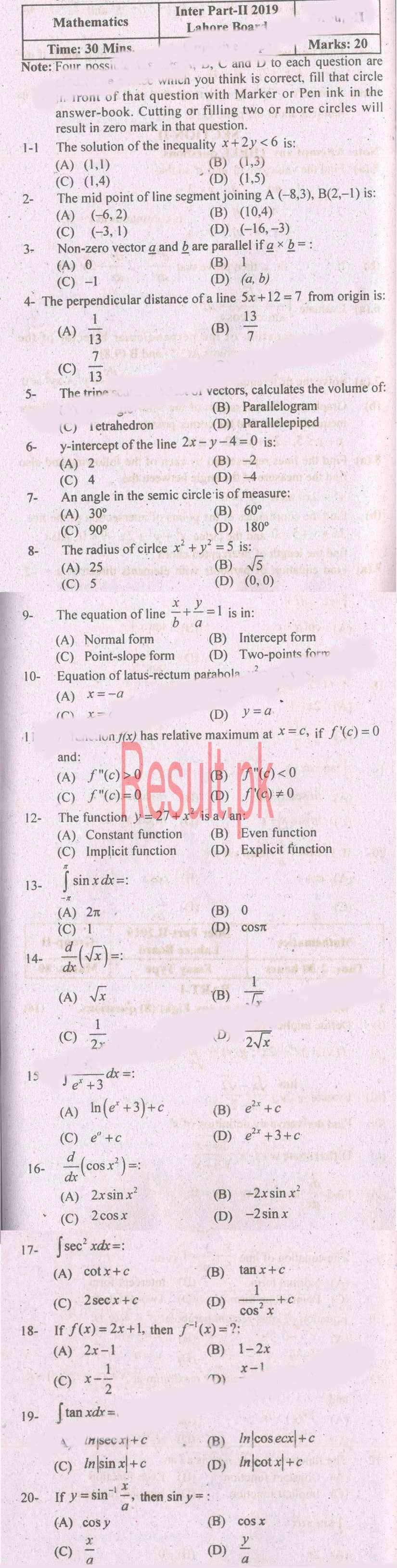 Bise Lahore Board Past Papers 2023 Inter Part 1 2 Fa Hssc Fsc - www ... Bise Lahore Board Past Papers 2023 Inter Part 1 2 Fa Hssc Fsc - www ...