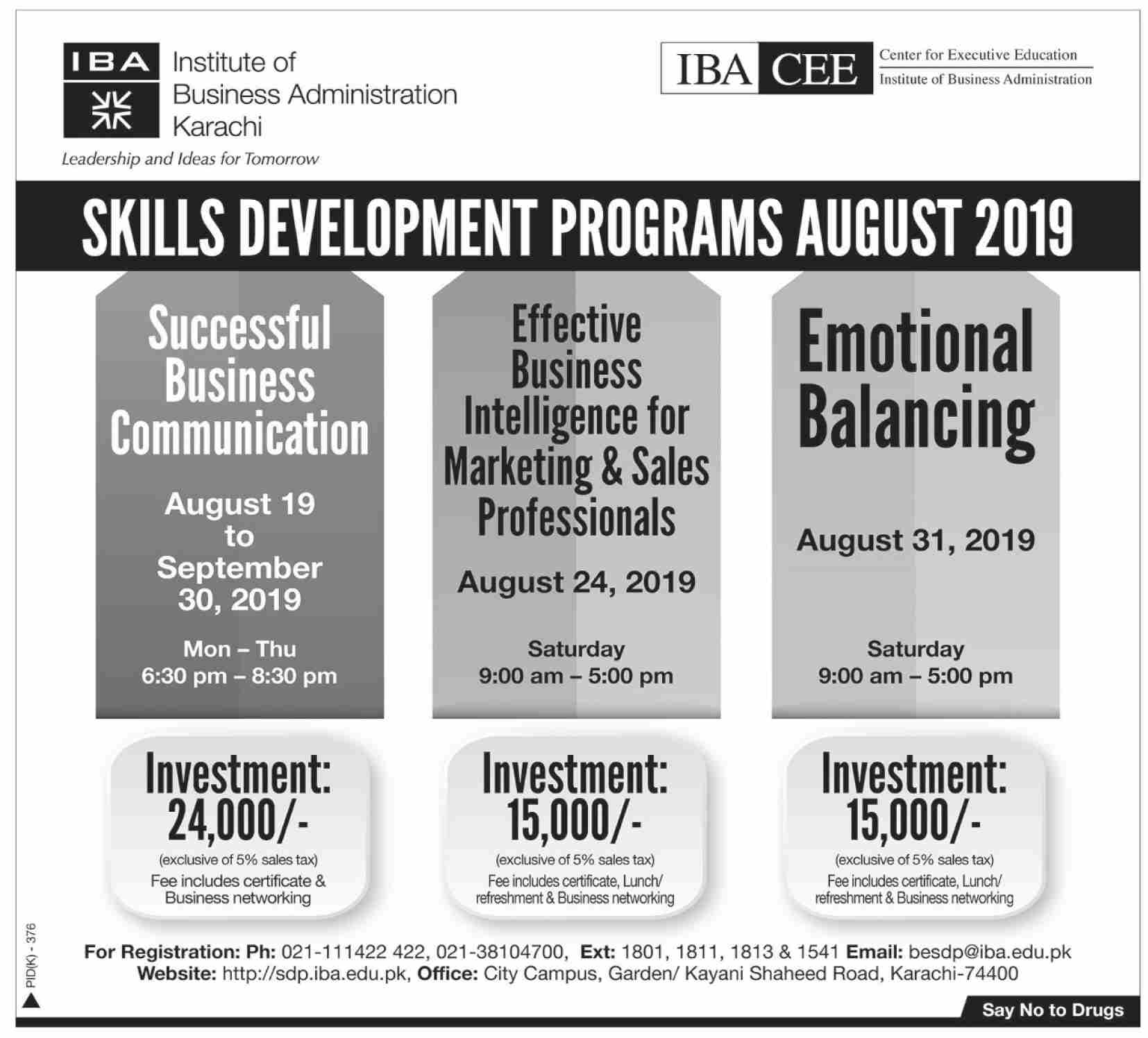 Institute of Business Administration Karachi admissions 2019 Result.pk