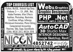 NICON Group of College PHP Admission 2020 Result.pk