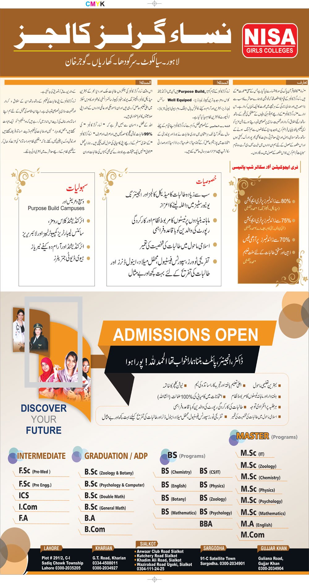 Nisa Girls College BS MSc Admissions 2020 Result.pk