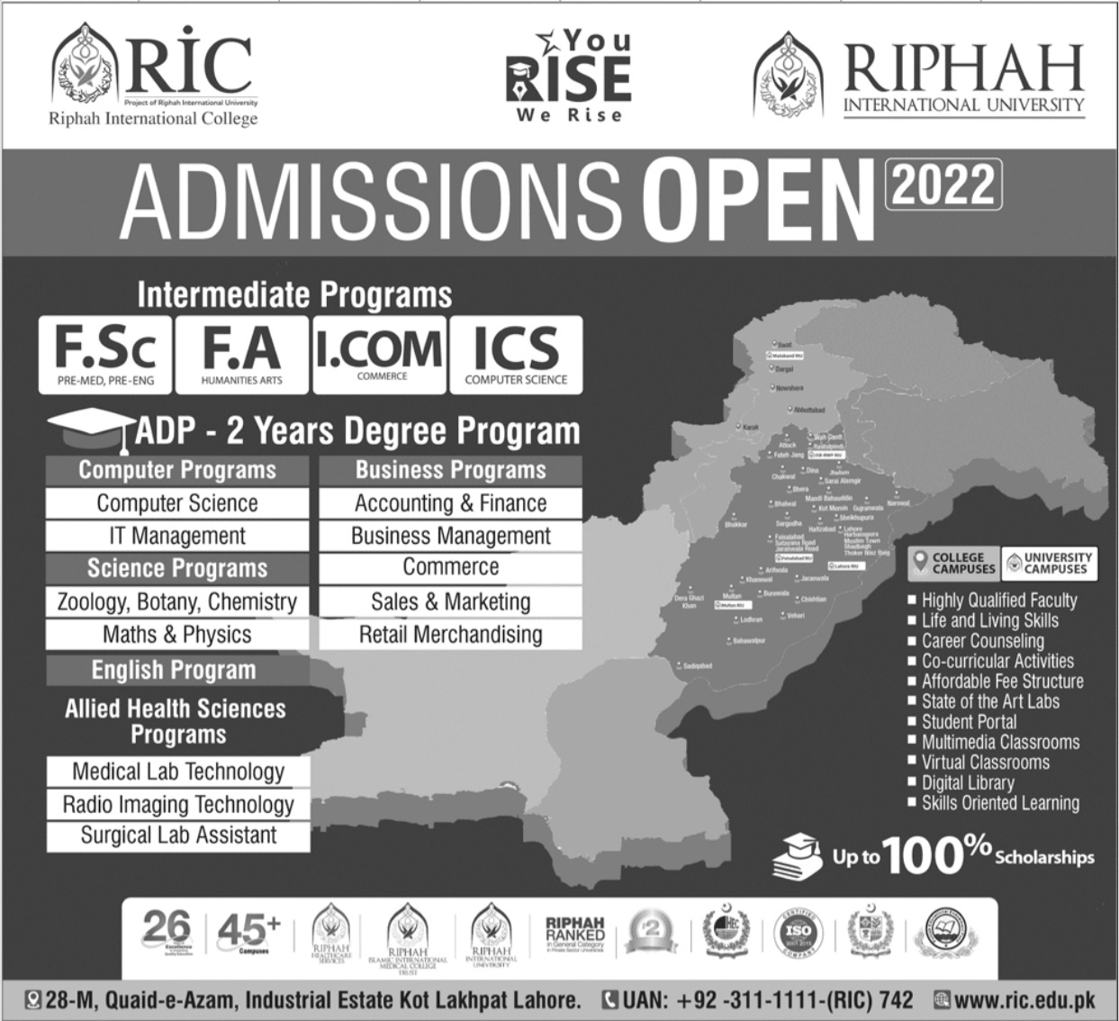 Riphah International College Intermediate Admissions 2022 Result.pk Riphah International College Intermediate Admissions 2022 Result.pk