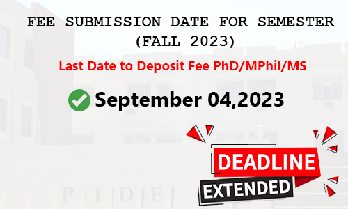 PIDE Fee Submission Date Extended 2023 Result.pk
