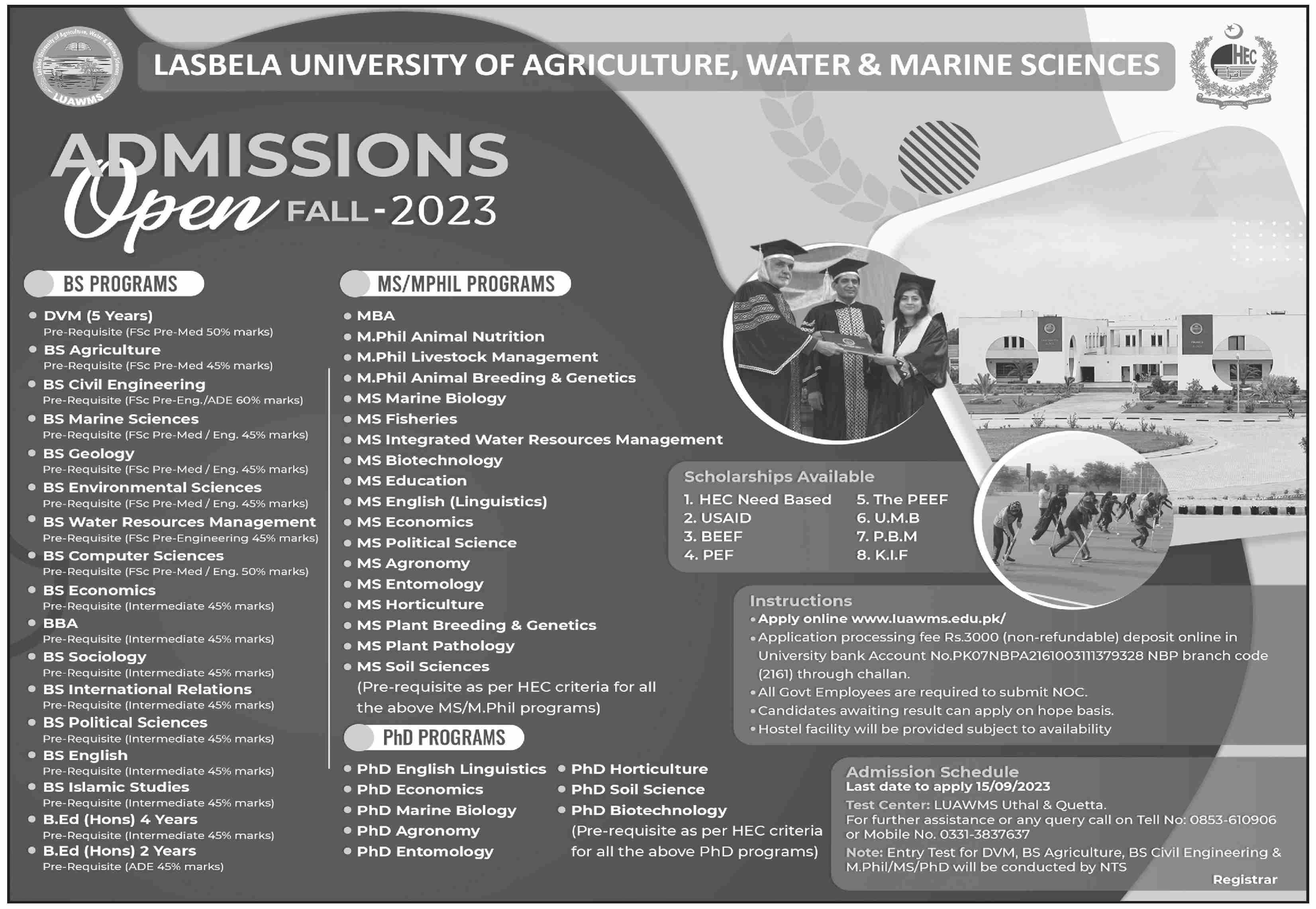 LUAWMS Admission 2023 Result.pk