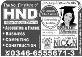 The Number 1 Institute of HND at Admissions Open 2024 Result.pk