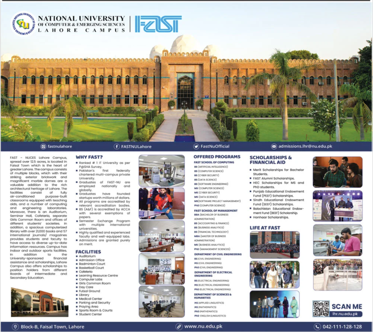 NUCES-FAST Admissions 2025 Bachelor Degree Programs Result.pk