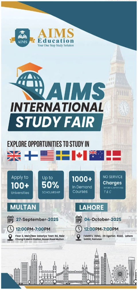 AIMS Education System Admissions 2025 Study Abroad Result.pk
