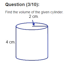 Circumference Area And Volume Chapter 12 Math 7th Class MCQ Test ...